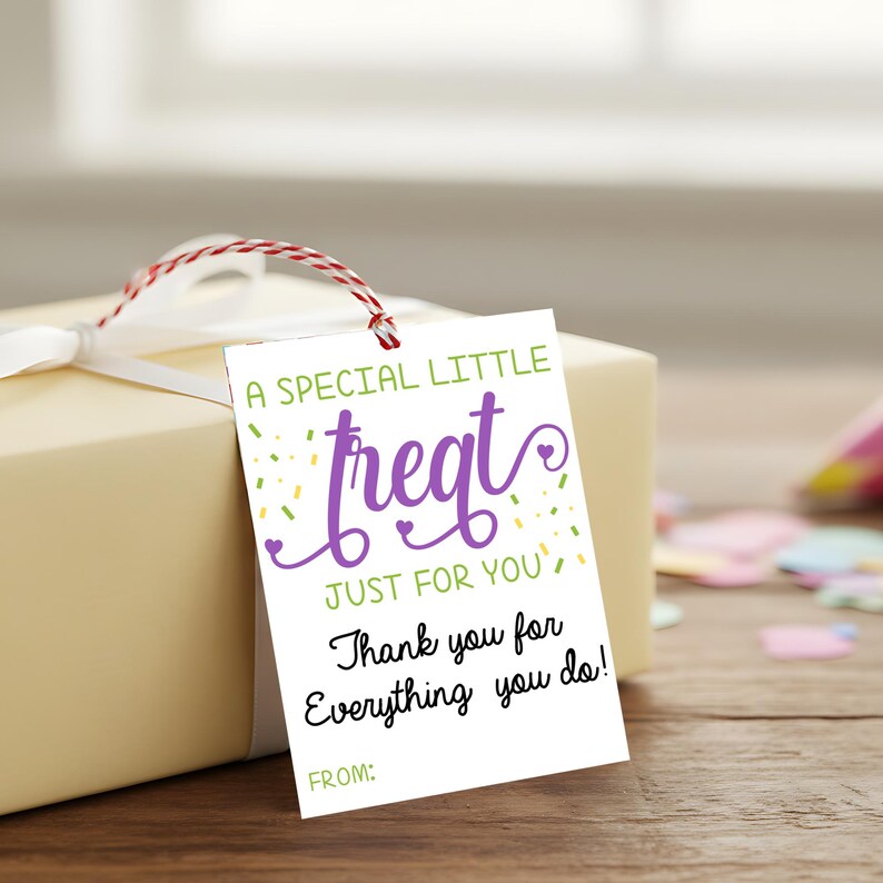 Teacher Appreciation Gift Tags, Colorful Designs, Thank You Teacher ...