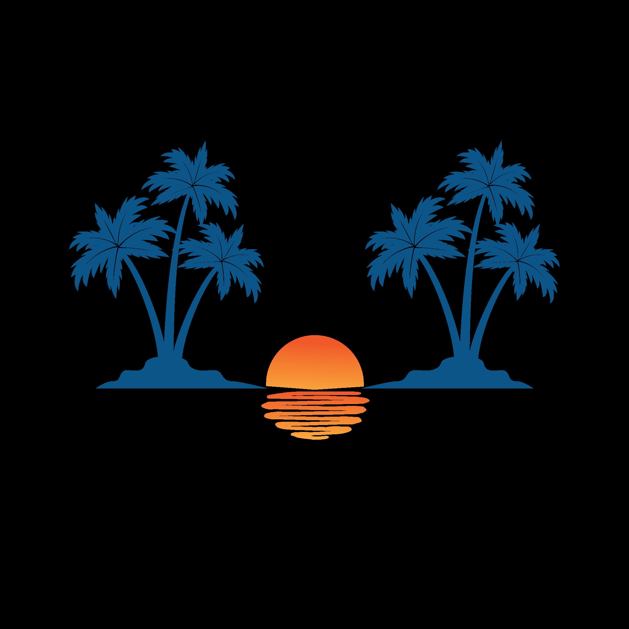Sunset SVG Bundle Retro Vintage Sunset Beach Palm Trees - Etsy