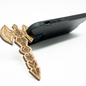 Laser Cut Phone Stand - Laser Cut File ONLY, Dice Sword, Dice Axe, Dice ...