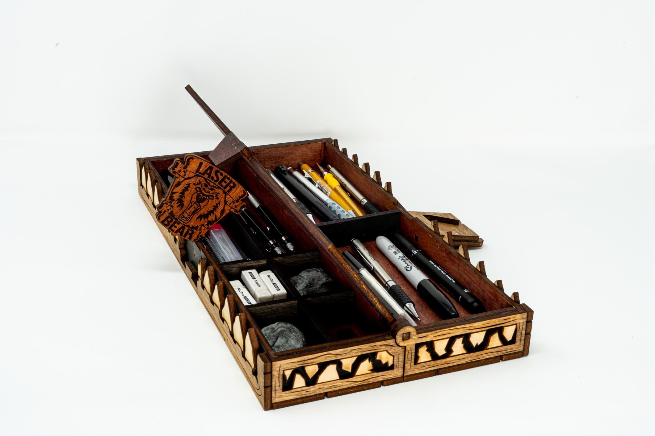 Mimic Chest, Laser Cut Files, Pencil Box File, Mimic Chest 3d, Mimic ...