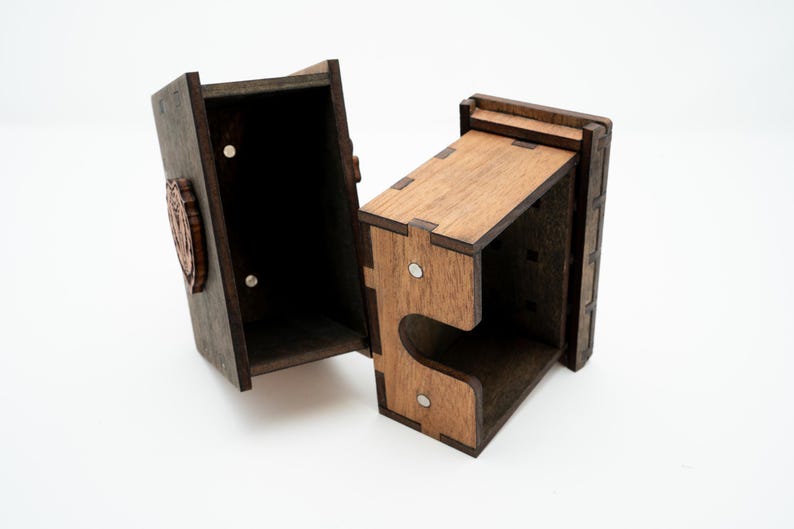 Mini Book Box Laser Cut File, Card Deck Holder for 60 Sleeved Cards ...