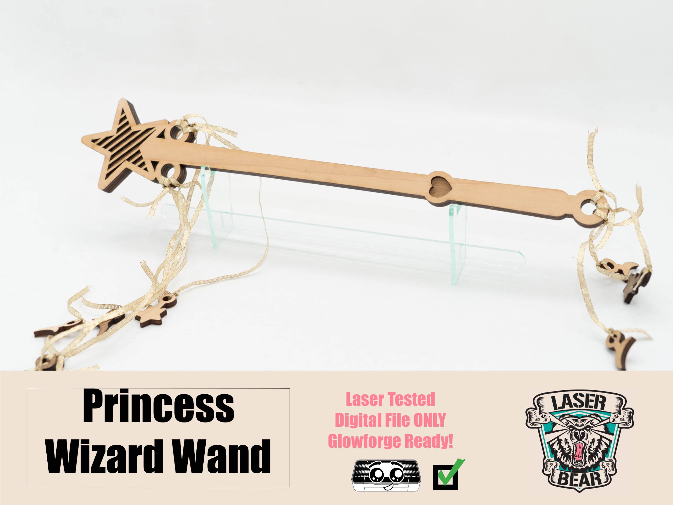 Fairy Wand SVG | Princess Wand – Laser Cutting | Glowforge Files | Wand ...