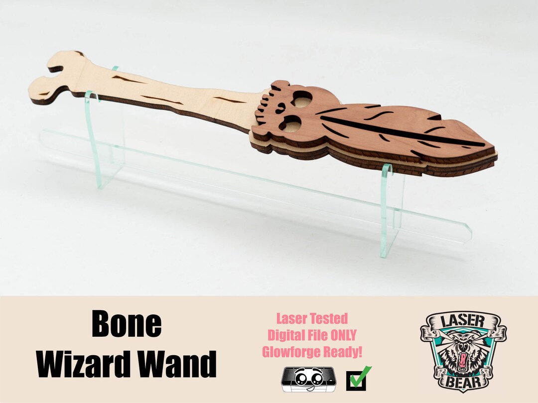 Bone Wand – Laser Cutting | Glowforge | Wand SVG - Etsy