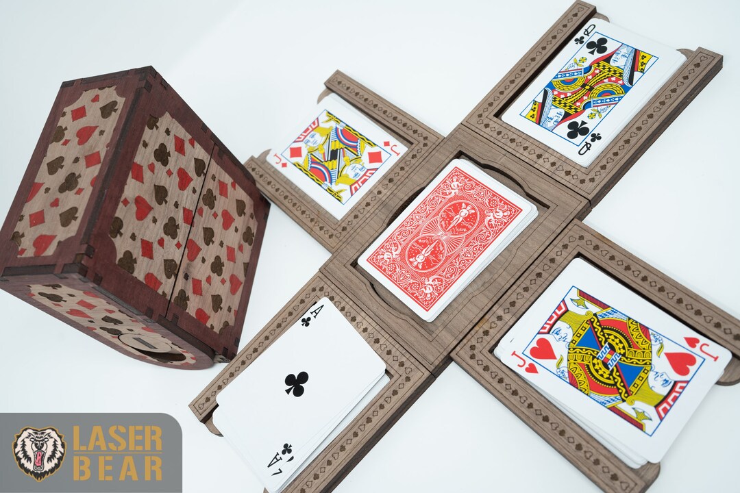 Laser Cut Files, Card Mat, Playing Card Holder, Playing Card Holder Svg ...
