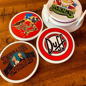 Simpson Drink Coasters - Etsy