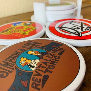 Simpson Drink Coasters - Etsy