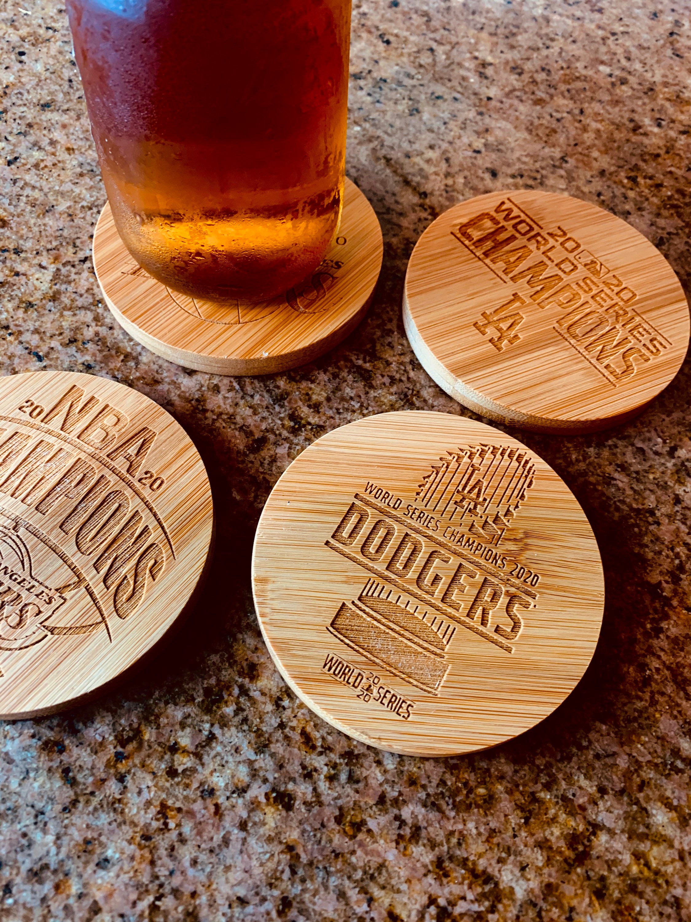 LA dodgerlaker Championship Coaster Set | Etsy