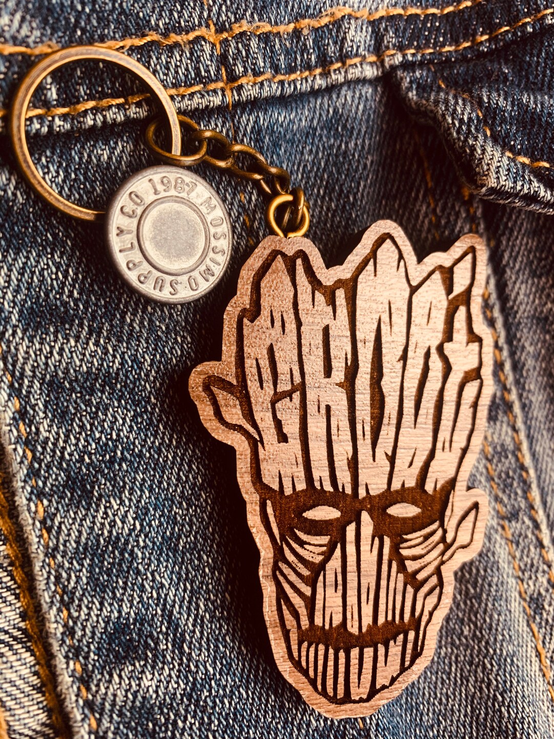 XL (walnut) Groot Keychain - Etsy