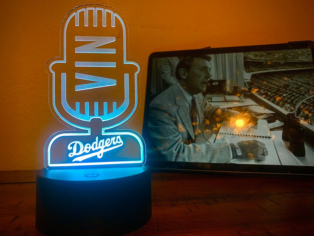 Vin Scully Mic Nite Lite: Dodgers Home Decor - Etsy