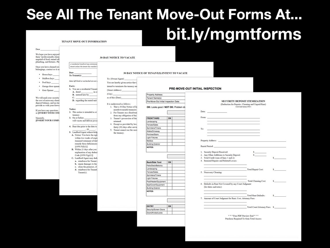 Property Management Forms Package: Bulletproof Owner, Manager, and ...