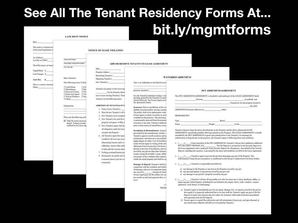 Property Management Forms Package: Bulletproof Owner, Manager, and ...
