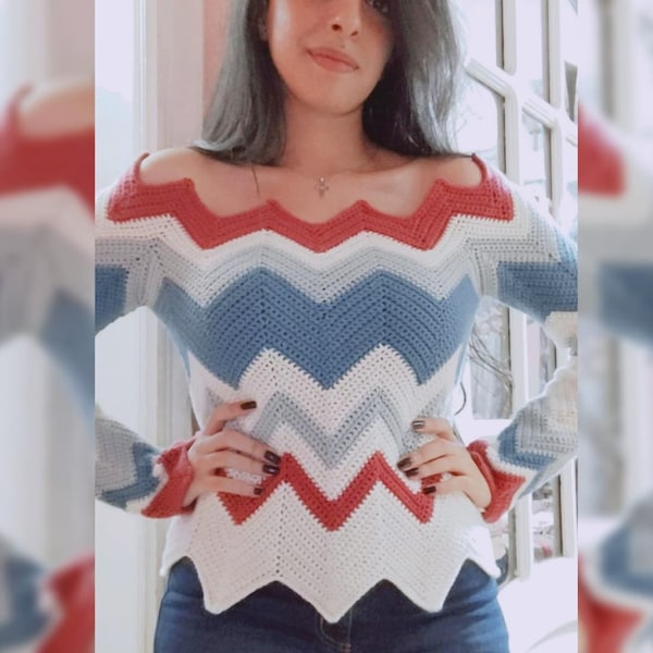 Chevron Sweater - Etsy