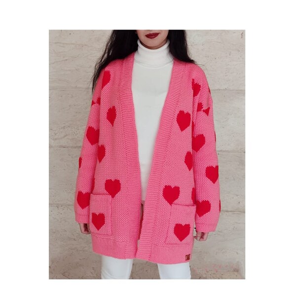 Heart Cardigan - Etsy