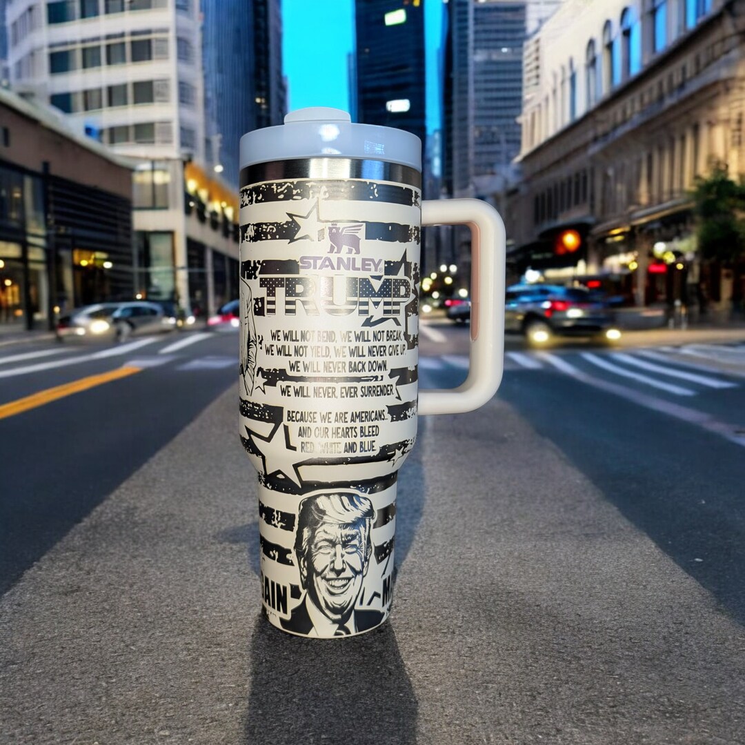 MAGA Stanley Quencher 40OZ Laser Engraved Tumbler, Front and Back 360 ...