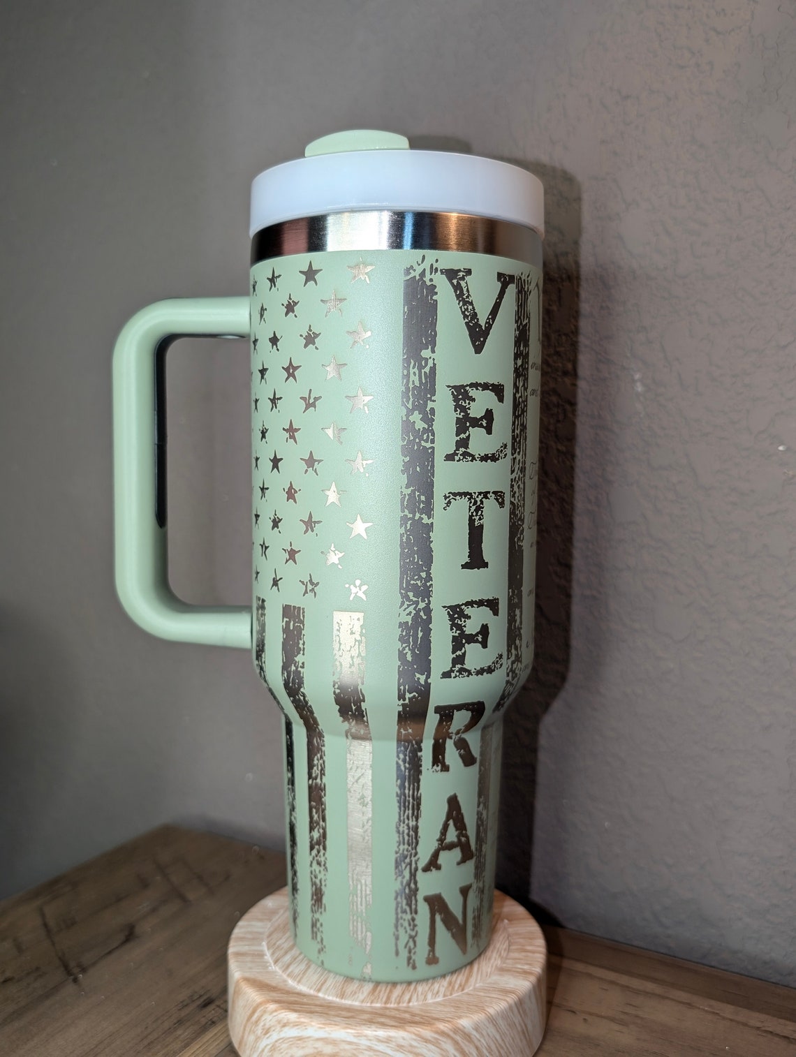 Veteran Distressed Flag Military Patriotic Constitution Themed Laser ...