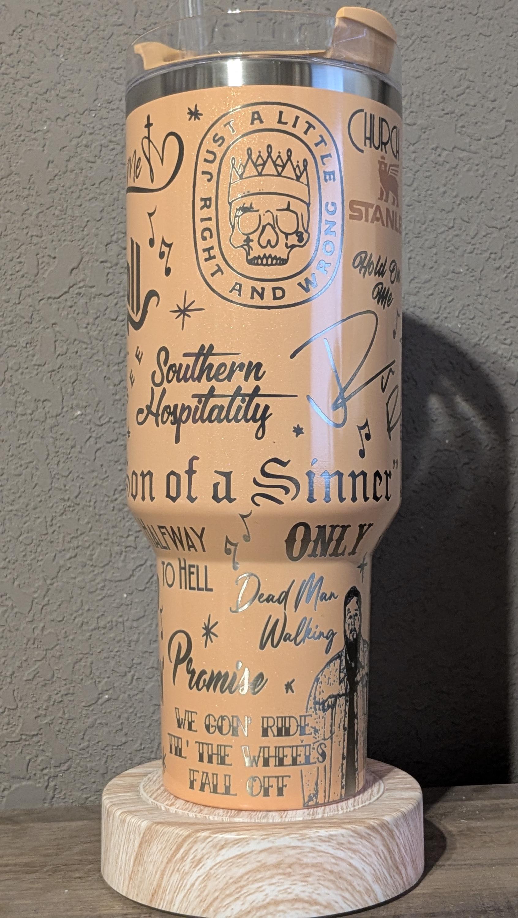 J Roll Songlist 40oz Stanley Tumbler Laser Engraved Color Shown is ...