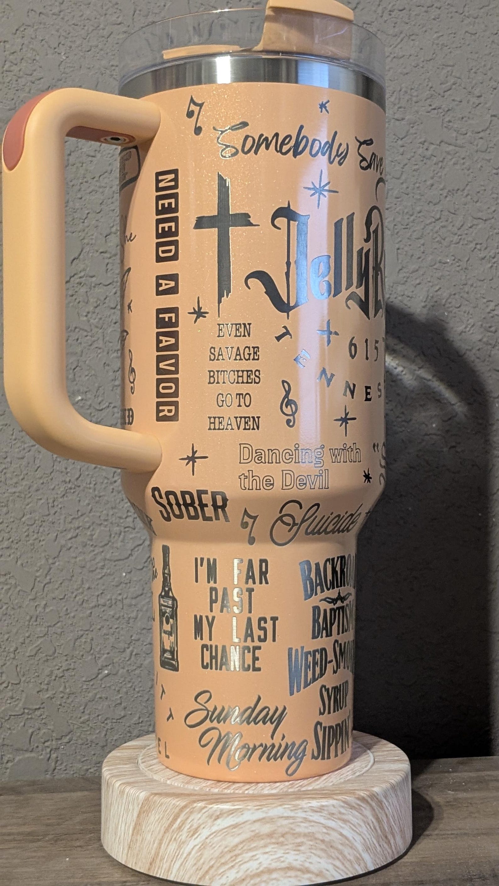 J Roll Songlist 40oz Stanley Tumbler Laser Engraved Color Shown is ...
