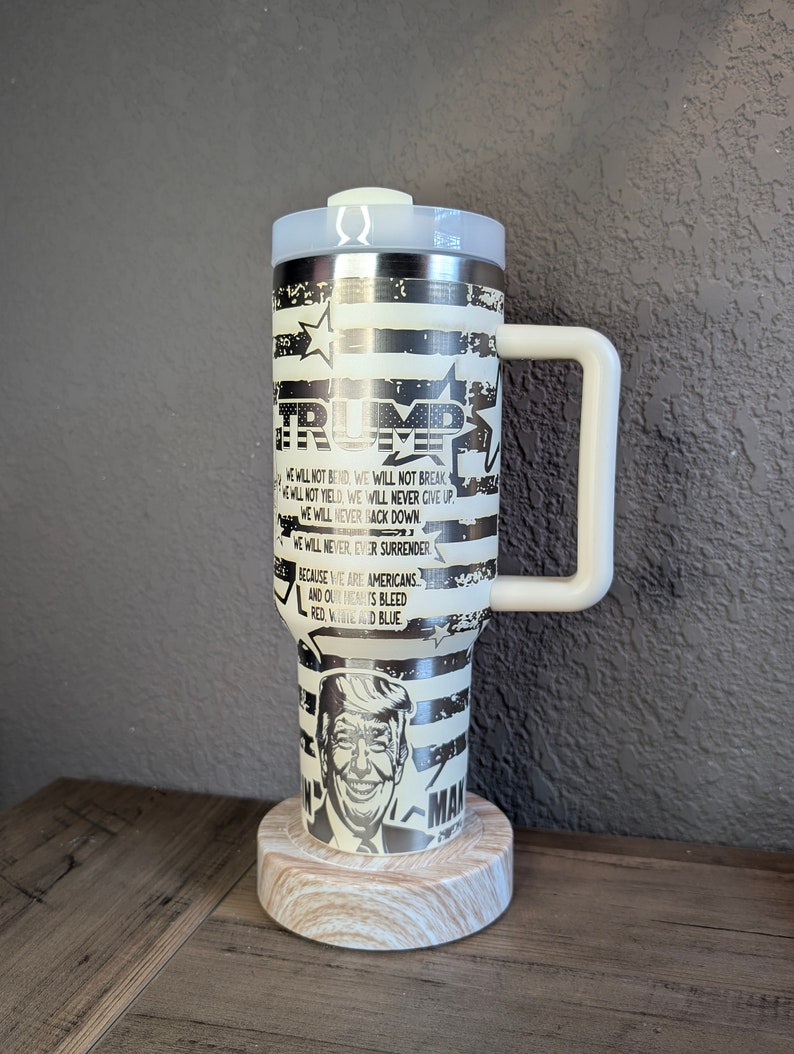 Trump MAGA 40oz Laser Engraved Tumbler, Front and Back 360 Design ...