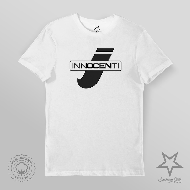 INNOCENTI. Biker Logo. Organic T-shirt / Premium Quality, Eco Friendly ...