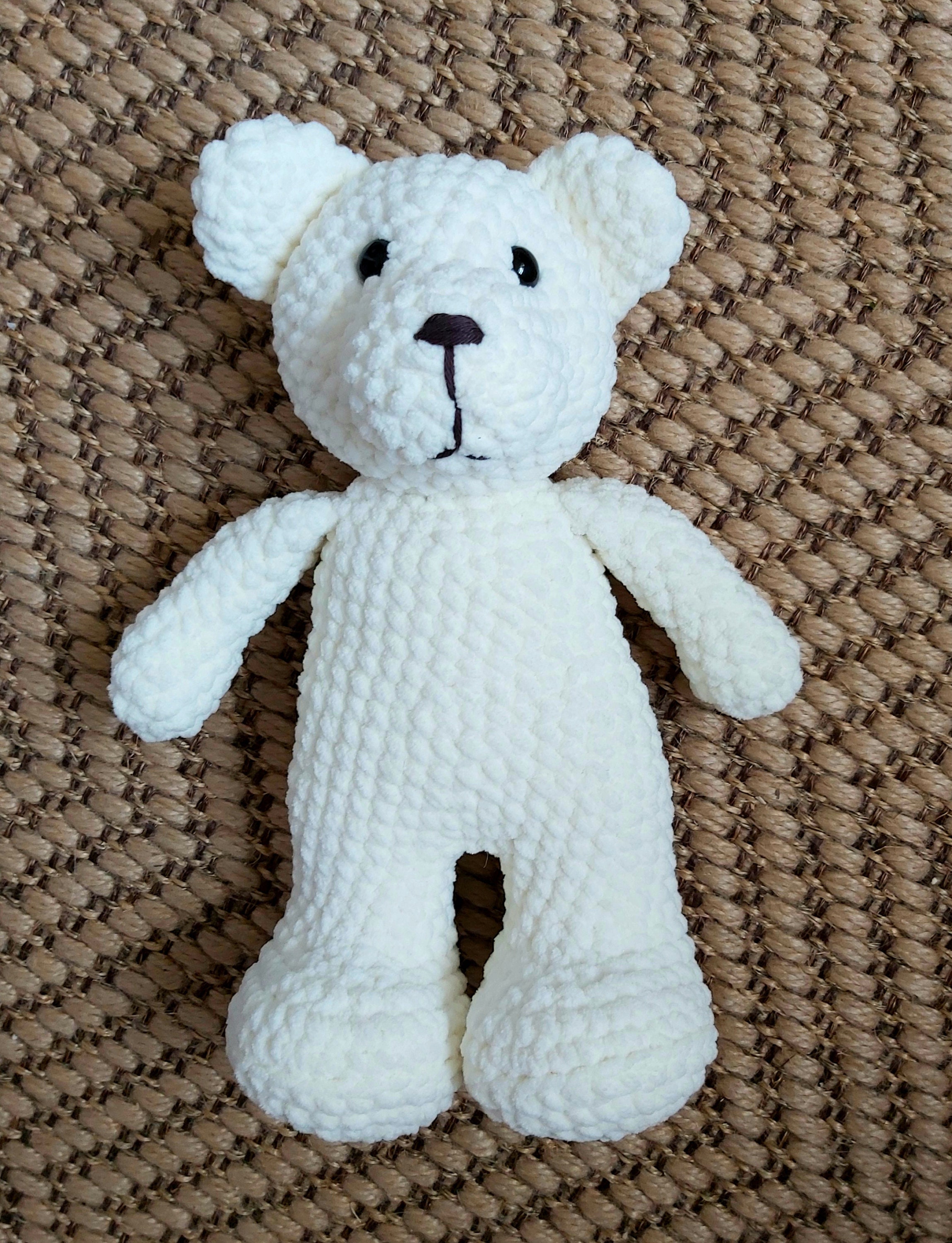 Crochet Pattern, Snuggly Plush Bear, Amigurumi Toy Bear, Chenille or ...