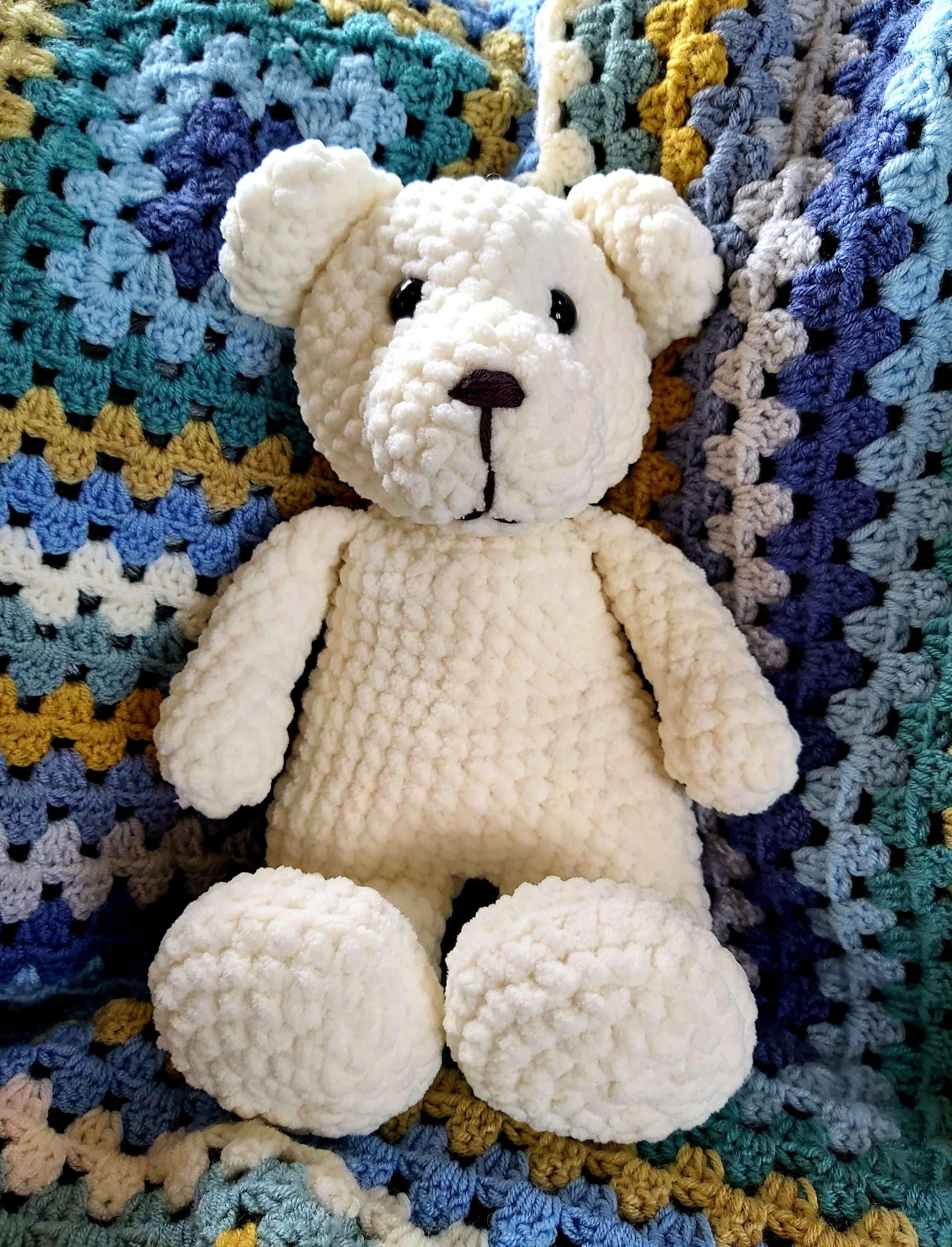 Crochet Pattern, Snuggly Plush Bear, Amigurumi Toy Bear, Chenille or ...