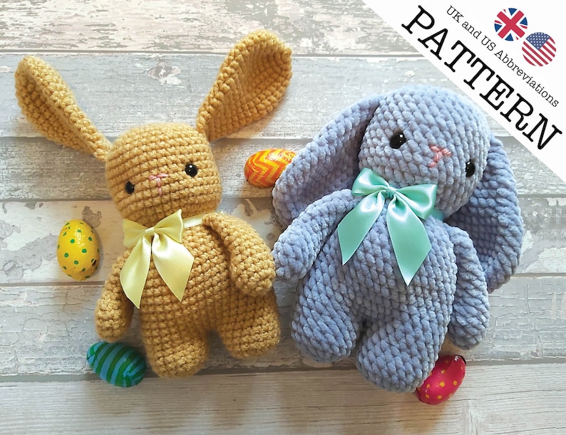 Bunny Rabbit Crochet Pattern Beginner Friendly A No Sew | Etsy