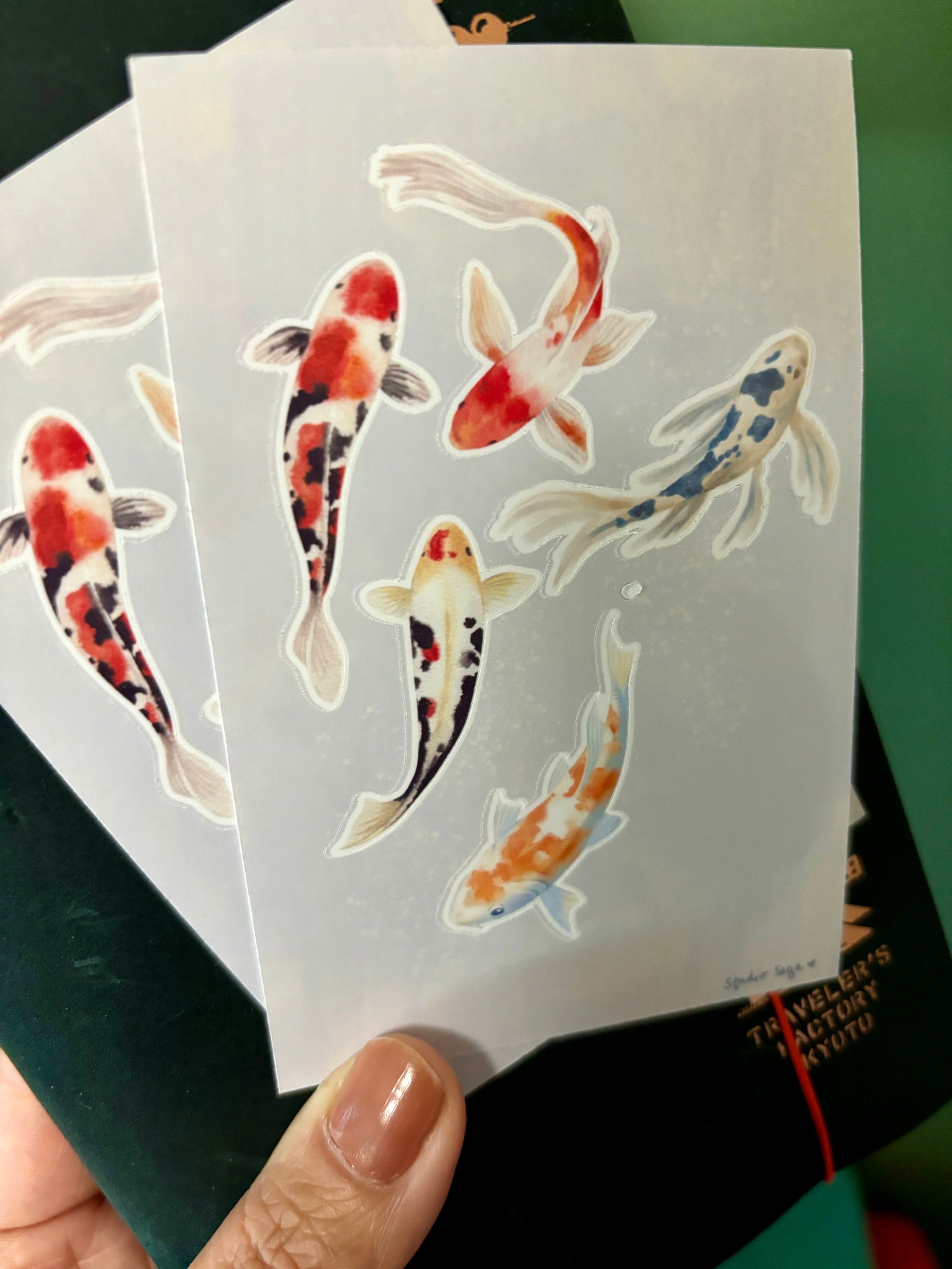 Koi Fish Mini Stickers Sheet Aesthetic Stickers Laptop Stickers ...