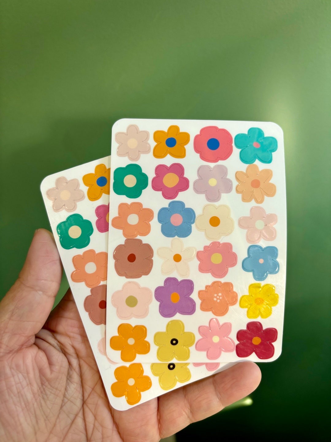 24 Mini Flower Sticker Pack Mini Daisy Stickers Minimalist Flower ...