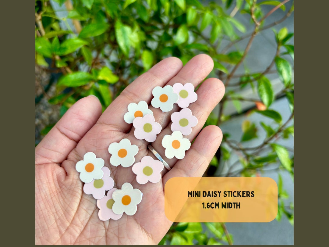 Mini Daisy Stickers Flower Stickers Mini Stickers Sticker Pack Water ...