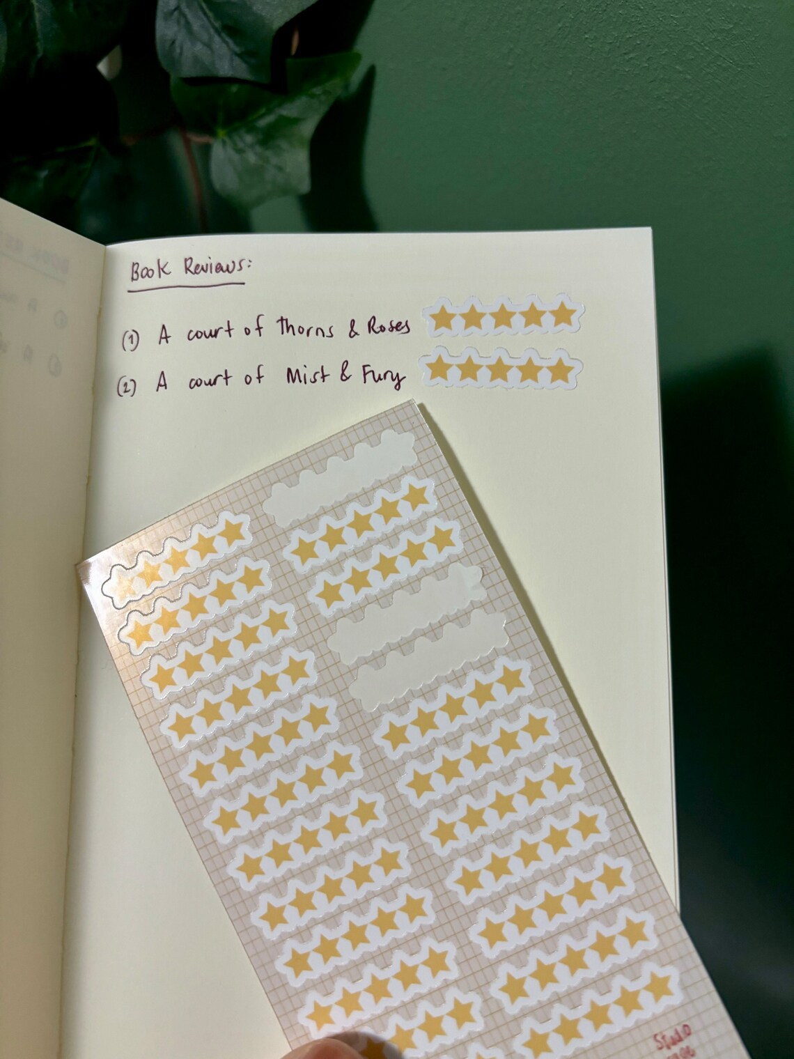 Star Rating Stickers Book Journal Five Star Rating Planner Stickers ...