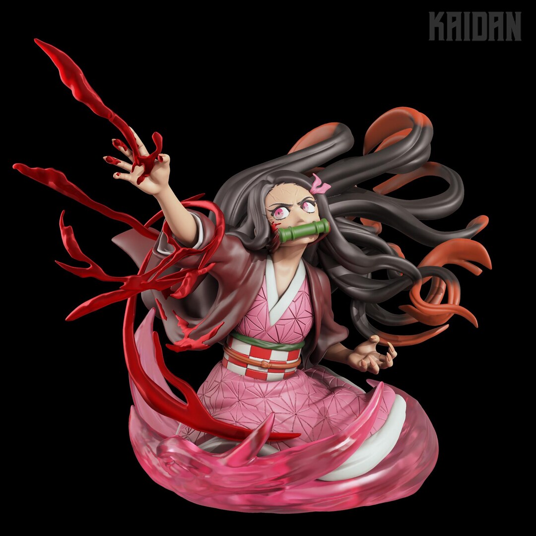 Nezuko Kamado Bust – Demon Form | Demon Slayer - Etsy