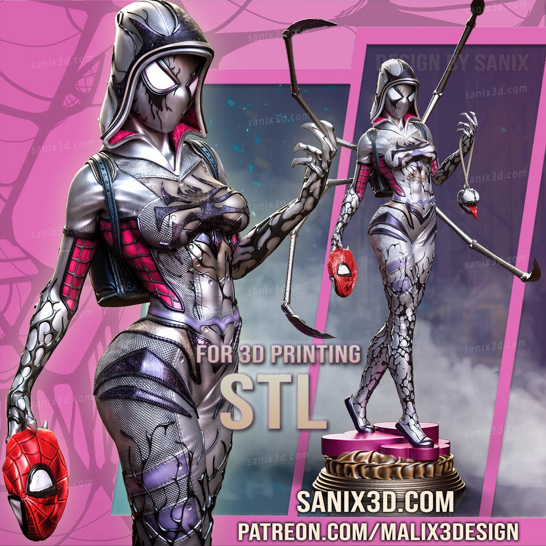 Discover the Gwenom Figure, an Epic Fusion of Gwen Stacy and Venom - Etsy