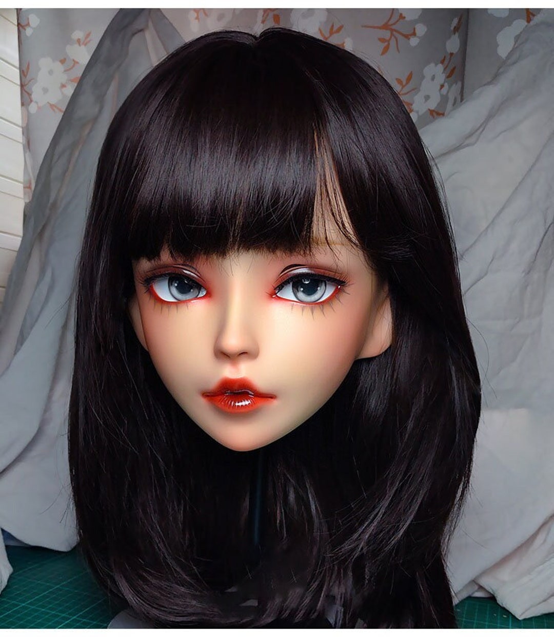 Painted Kigurumi Cosplay Mask , Realistic Silicone May Mask, Animegao ...