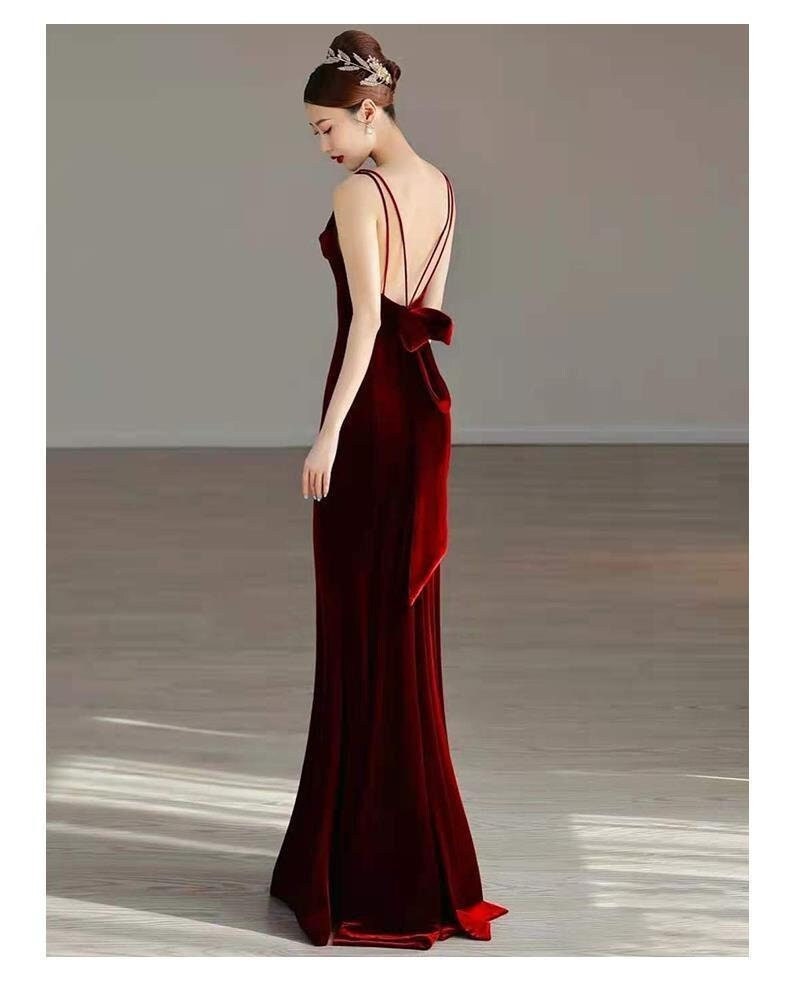 Backless Red Gown Dress Red Prom Dress Red Tulle Gown - Etsy