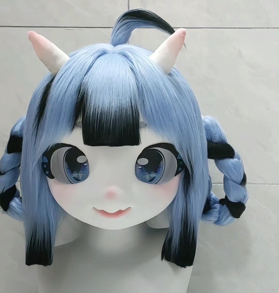 Kawaii Kig Furry Head Base, Cute Furrysuit Mask Base, Furry Cosplay ...