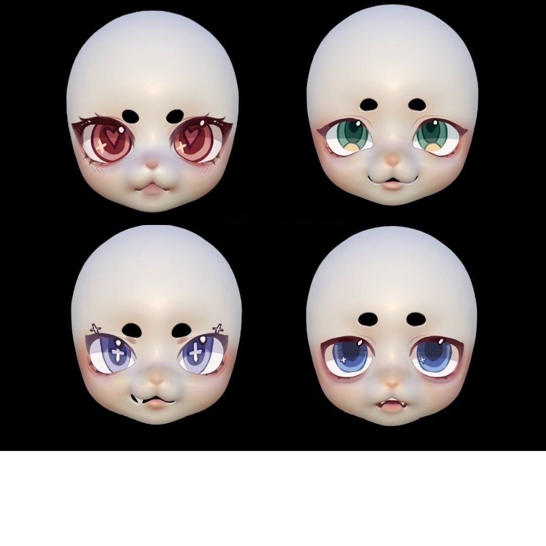 Cat Kig Kemono Furry Head Base, Furrysuit Dog Mask Base, Wolf Fursona ...