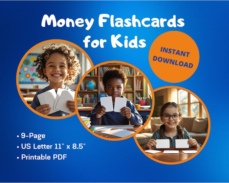 Money Flashcards for Kids – Learn and Play! Printable Learning Kit ...