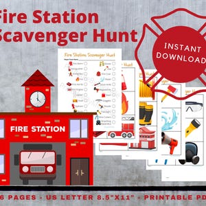 Fire Station Scavenger Hunt: Family Activity Game (digital Download) - Etsy
