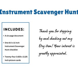 Instrument Scavenger Hunt, Printable, Instant Download, Outdoor ...