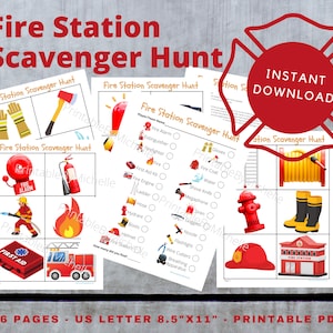 Fire Station Scavenger Hunt: Family Activity Game (digital Download) - Etsy