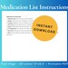 Printable Medication List/chart - Make Every Doctor Visit a Breeze! - Etsy