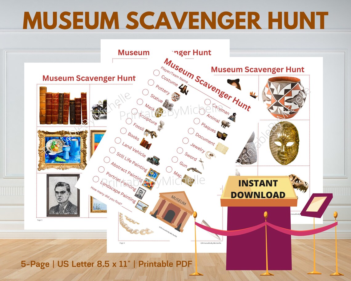 Museum Scavenger Hunt - Printable Adventure for All Ages - Etsy Canada