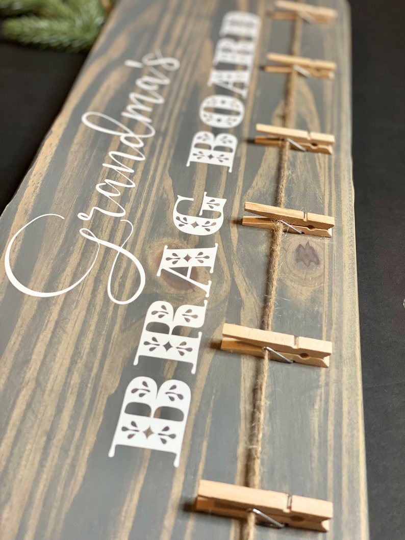 Personalized Brag Board Grandma Brag Board Picture Holder - Etsy