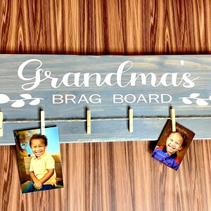 Personalized Brag Board Grandma Brag Board Picture Holder | Etsy