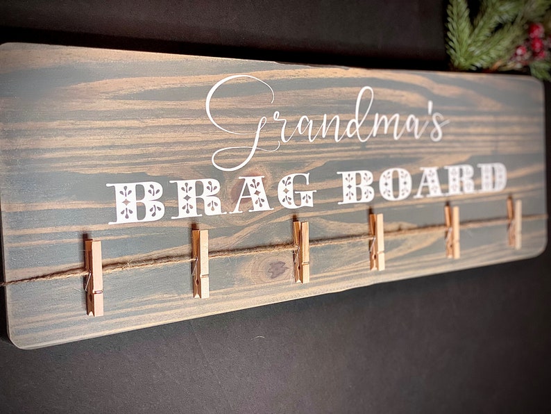Personalized Brag Board Grandma Brag Board Picture Holder - Etsy