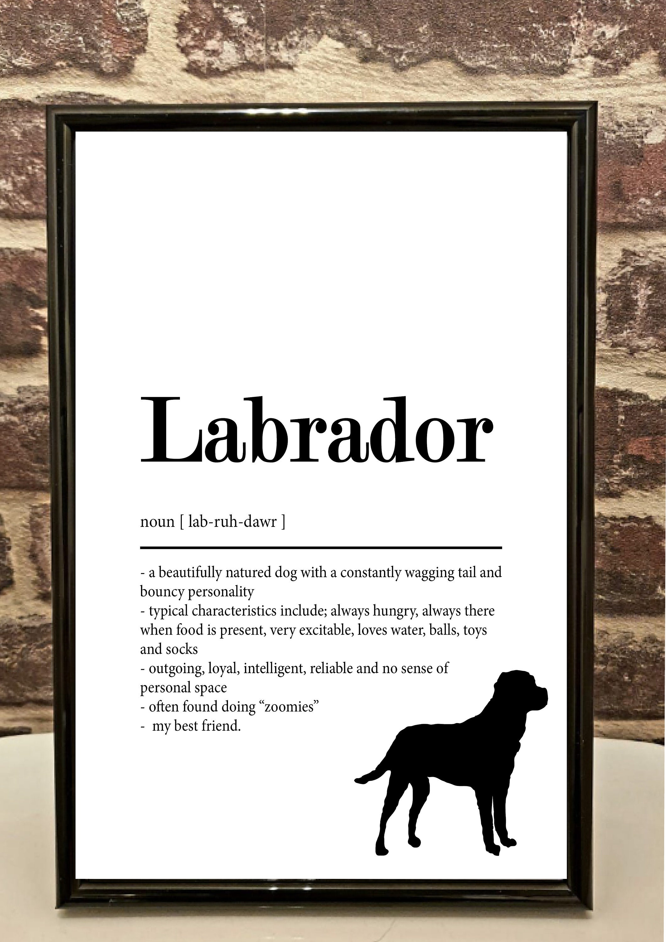 DOG POSTER, Definition Print, Dog Quote, Minimalist Luxury Dog ...