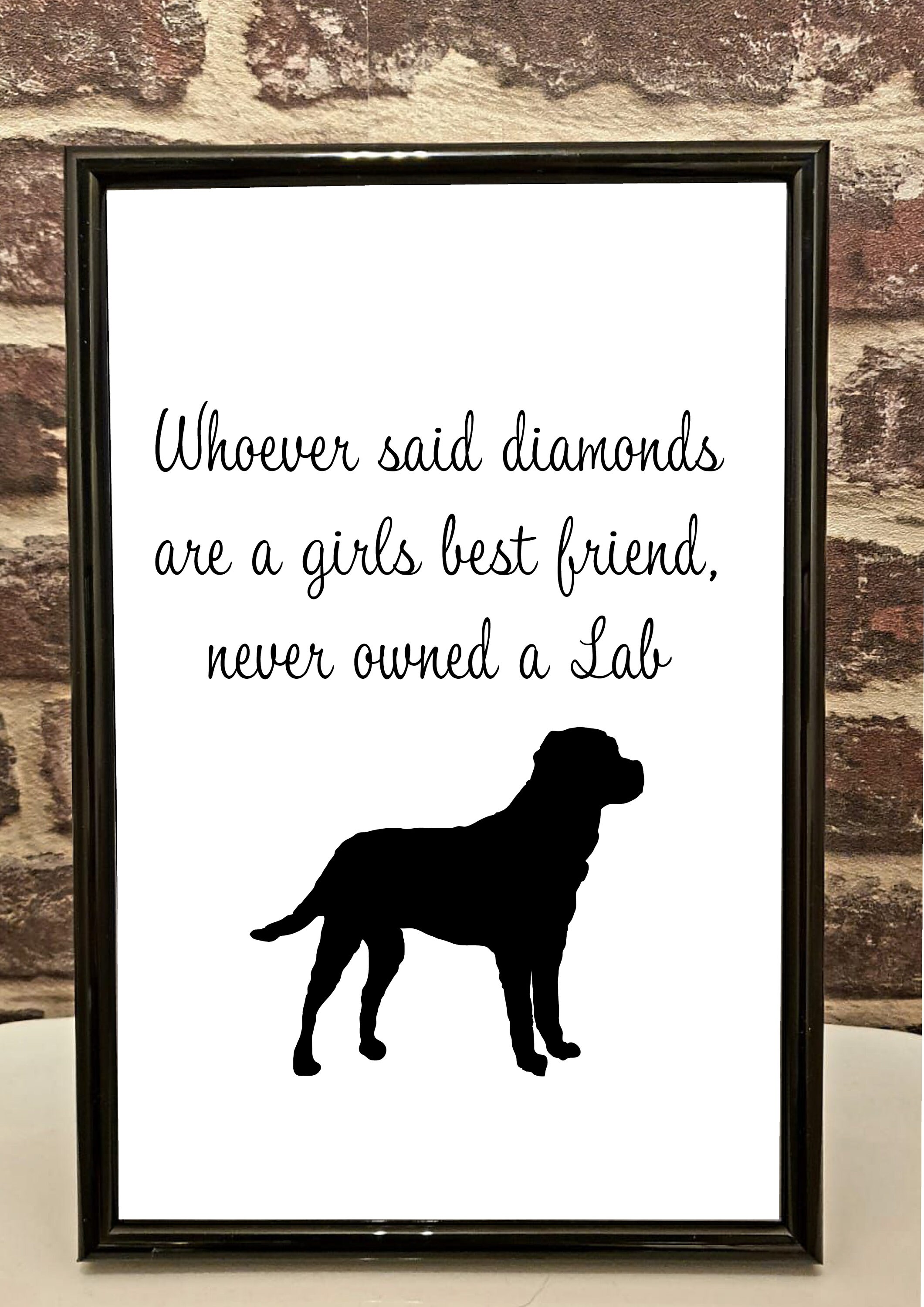 Dog Quote Wall Art Labrador Dogs Wall Decor Dog Lover Gift Cute Dog ...