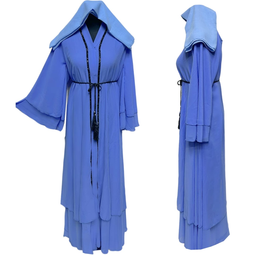 Women’s Blue Open Front Chiffon Abaya Jilbab Burka (copy) - Etsy