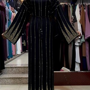 Women's Black Open Front Luxury Nida Burka Jilbab - Etsy UK