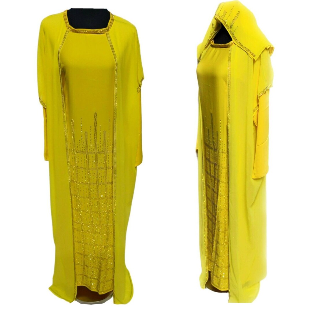 Luxury 3 Piece Abaya Set Kaftan Farasha Maxi Jilbab Jalabiya Burkha - Etsy